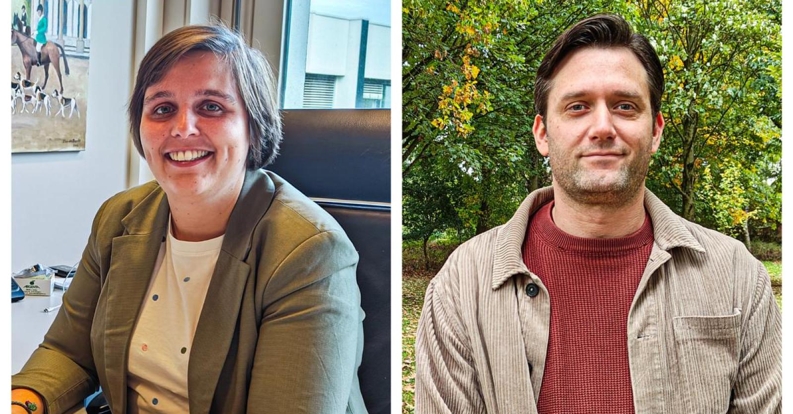 Eén jaar na de verkiezingen in Waregem: Margot Desmet (CD&V) en Wim Careel (Vooruit) maken de ...