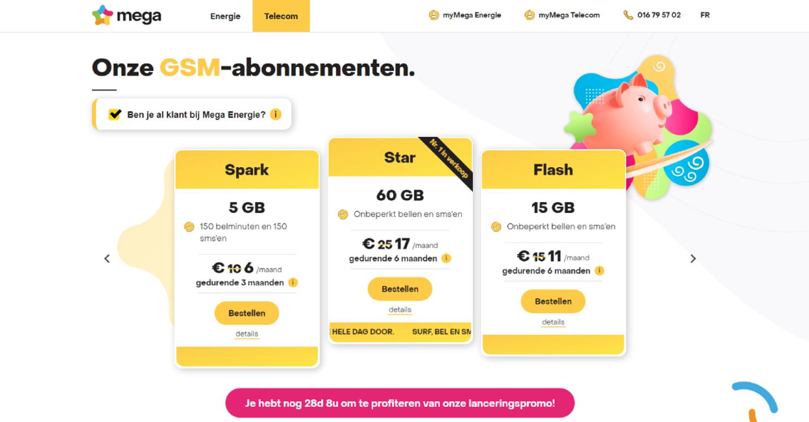 Mega stapt in telecom als prijsbreker, maar is niet goedkoper