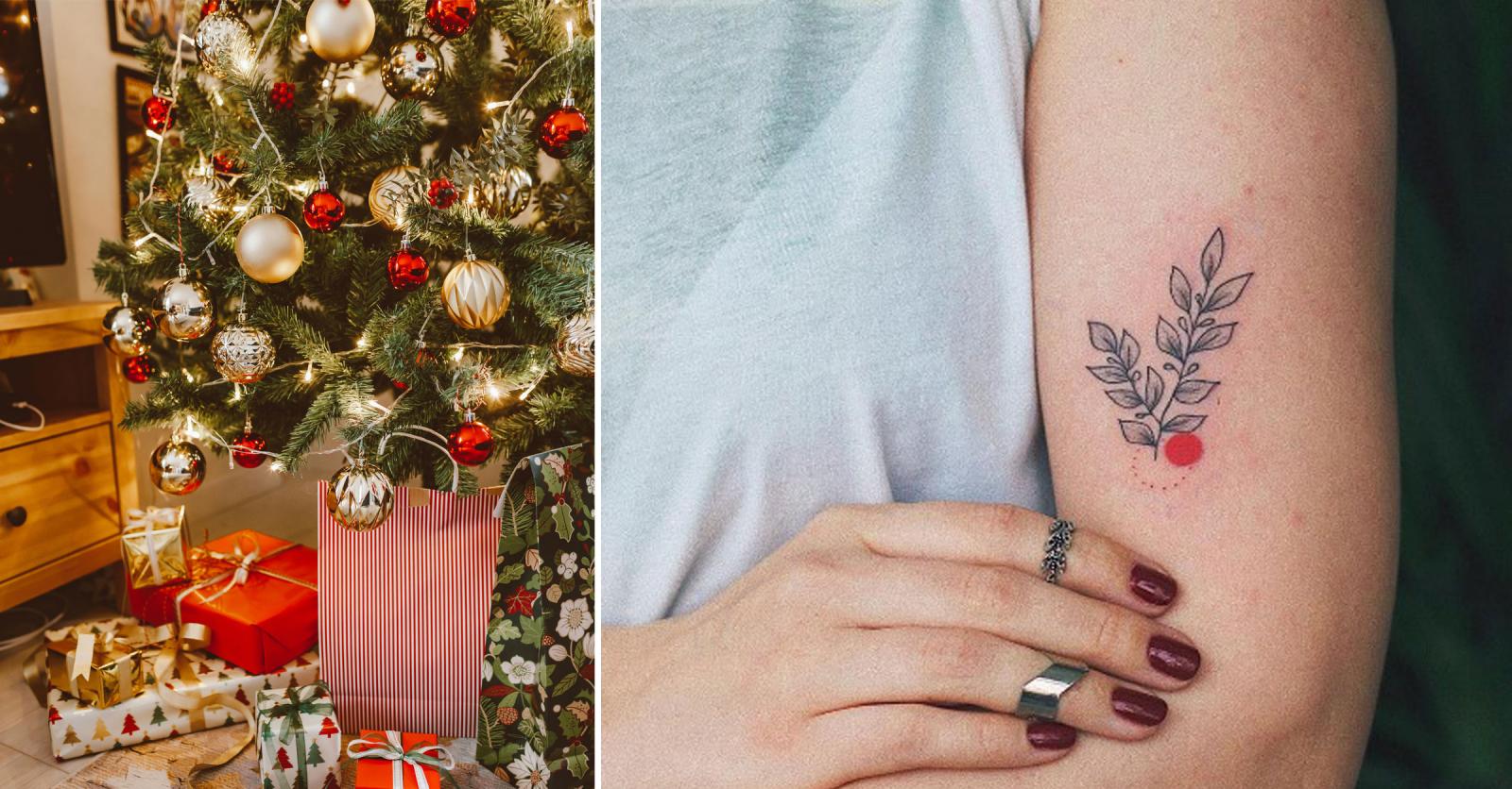 Kersttattoos die ideaal zijn voor wie echt gek is op Kerstmis