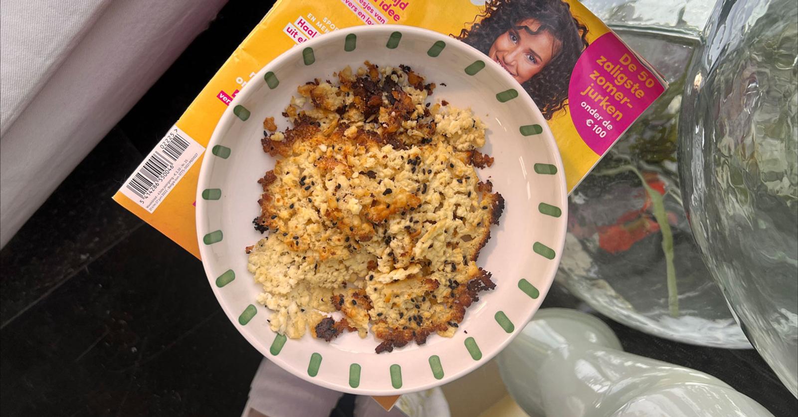 Crackers cottage cheese: Ysaline test ze uit