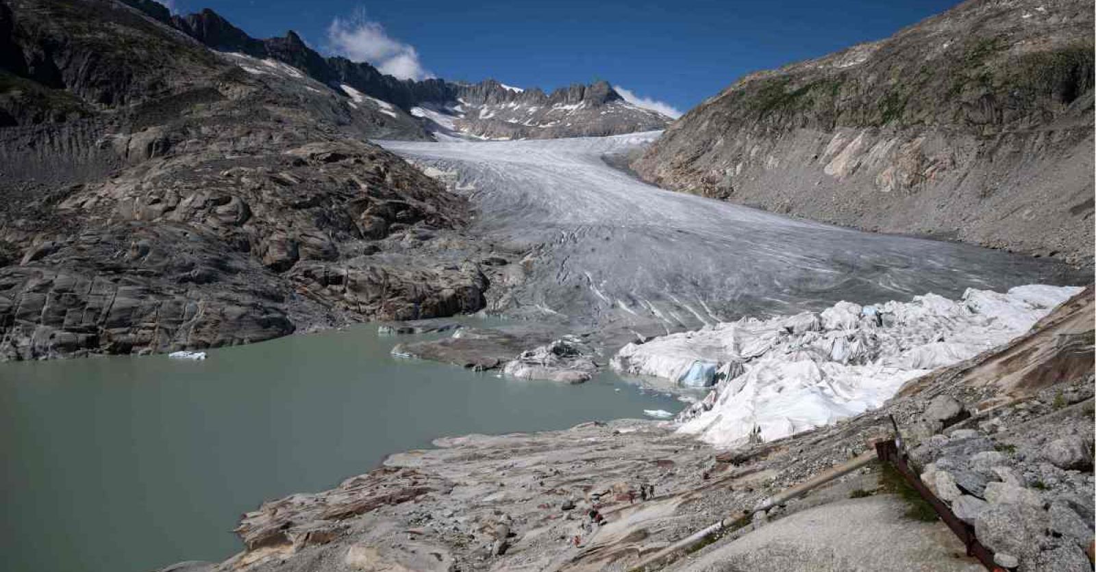 Klimaatopwarming zorgt voor 'recordzomer' voor Zwitserse gletsjers