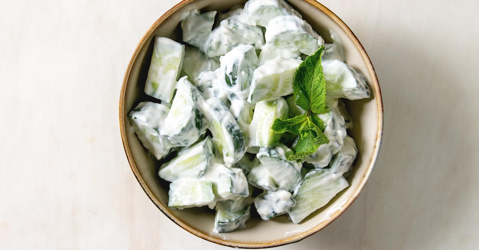 Jajik: komkommer- en yoghurtsalade