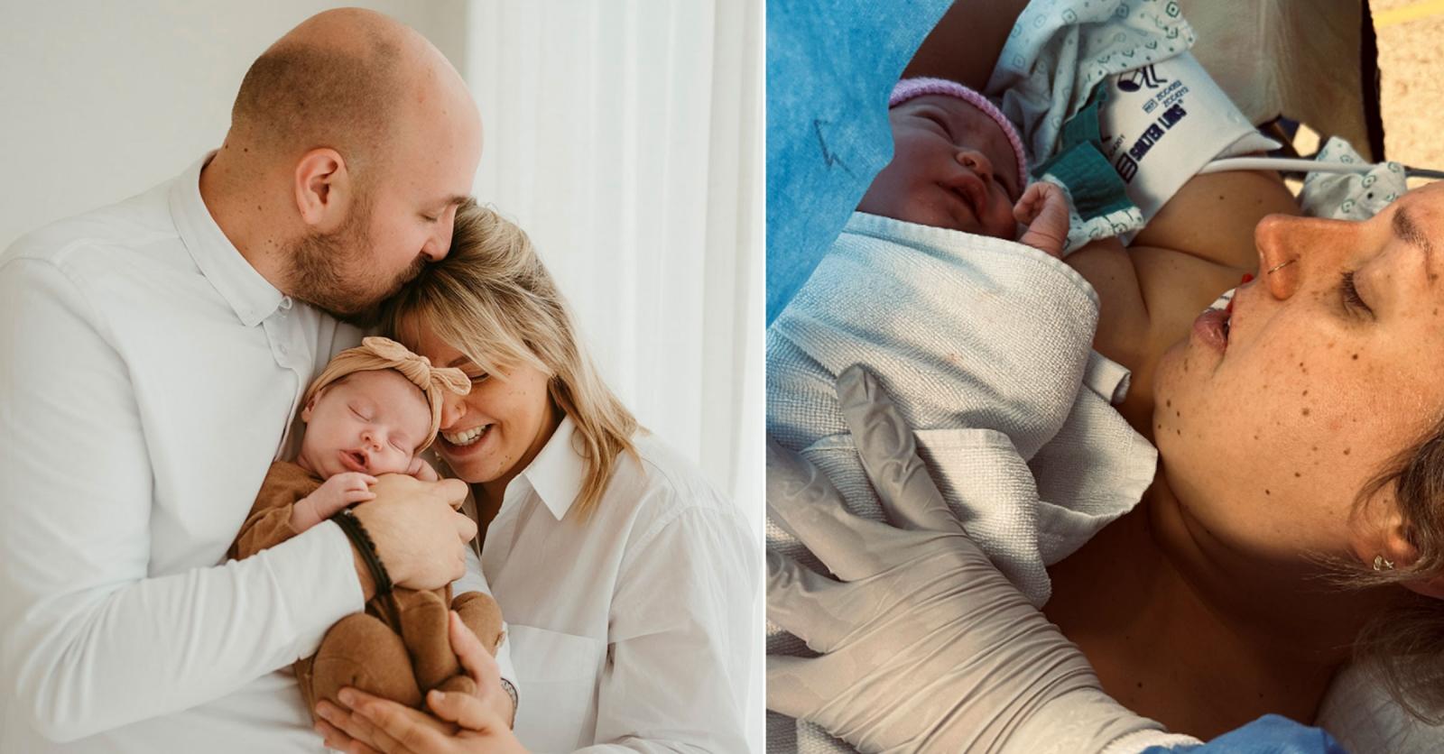 Ine (29): 'Onze baby was te groot, dus het werd een keizersnede'