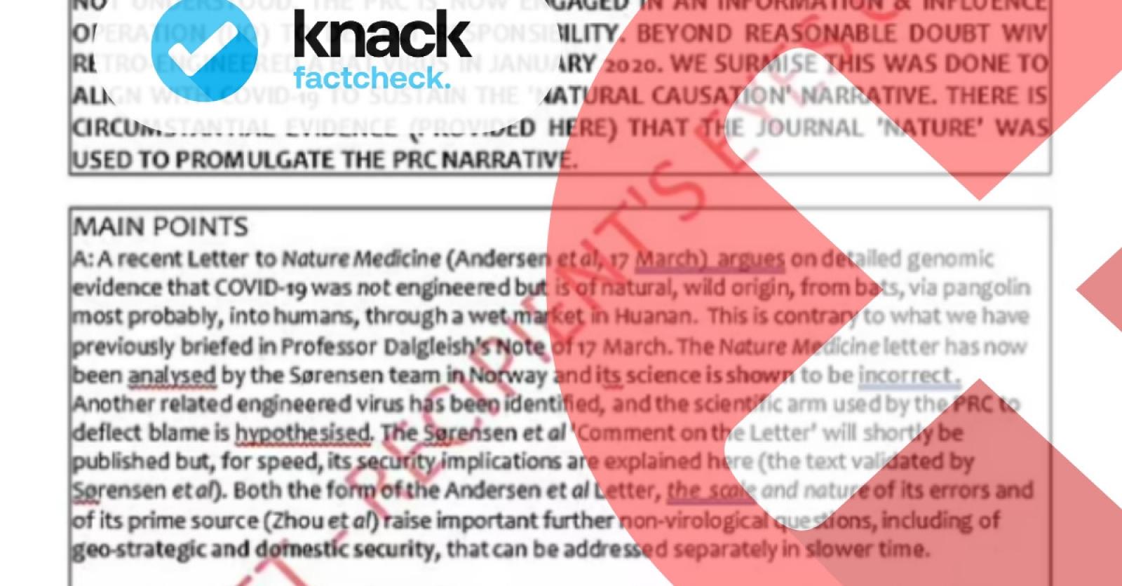 Factcheck: nee, dit document bewijst niet dat covid-19 in een Chinees ...