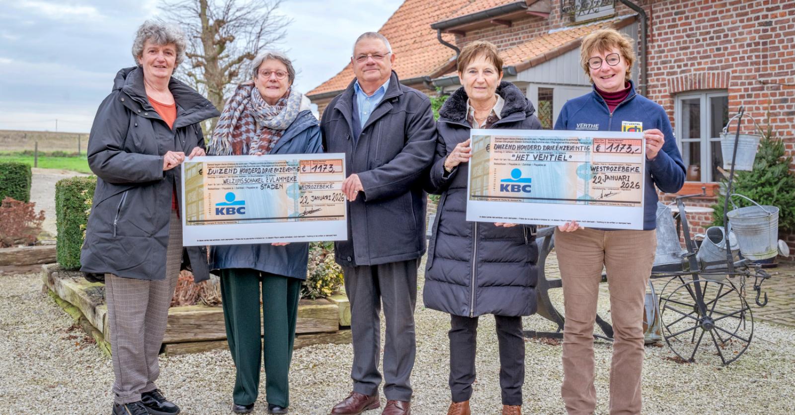 Mooie cheque voor Het Ventiel en ’t Vlammeke - KW.be
