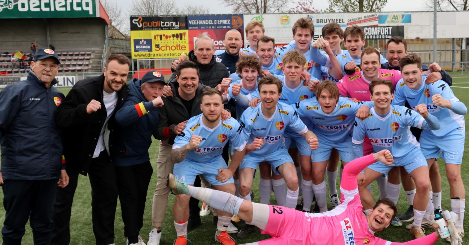SV Ingelmunster kampioen na 0-5 zege op RC Waregem en verlies van enige ...
