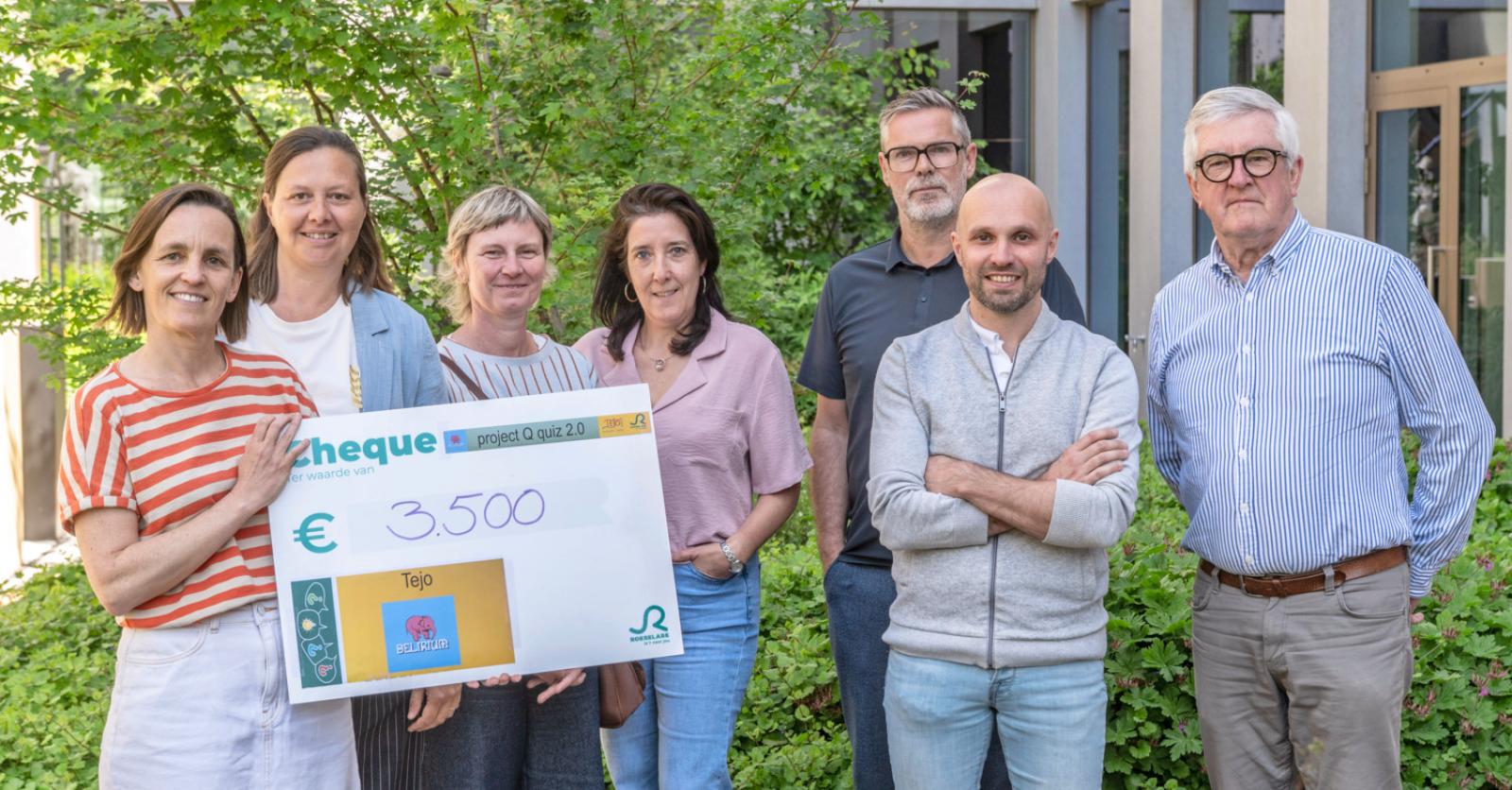 Roeselaarse Project Q-quiz schenkt 3.500 euro aan vzw Tejo - KW.be