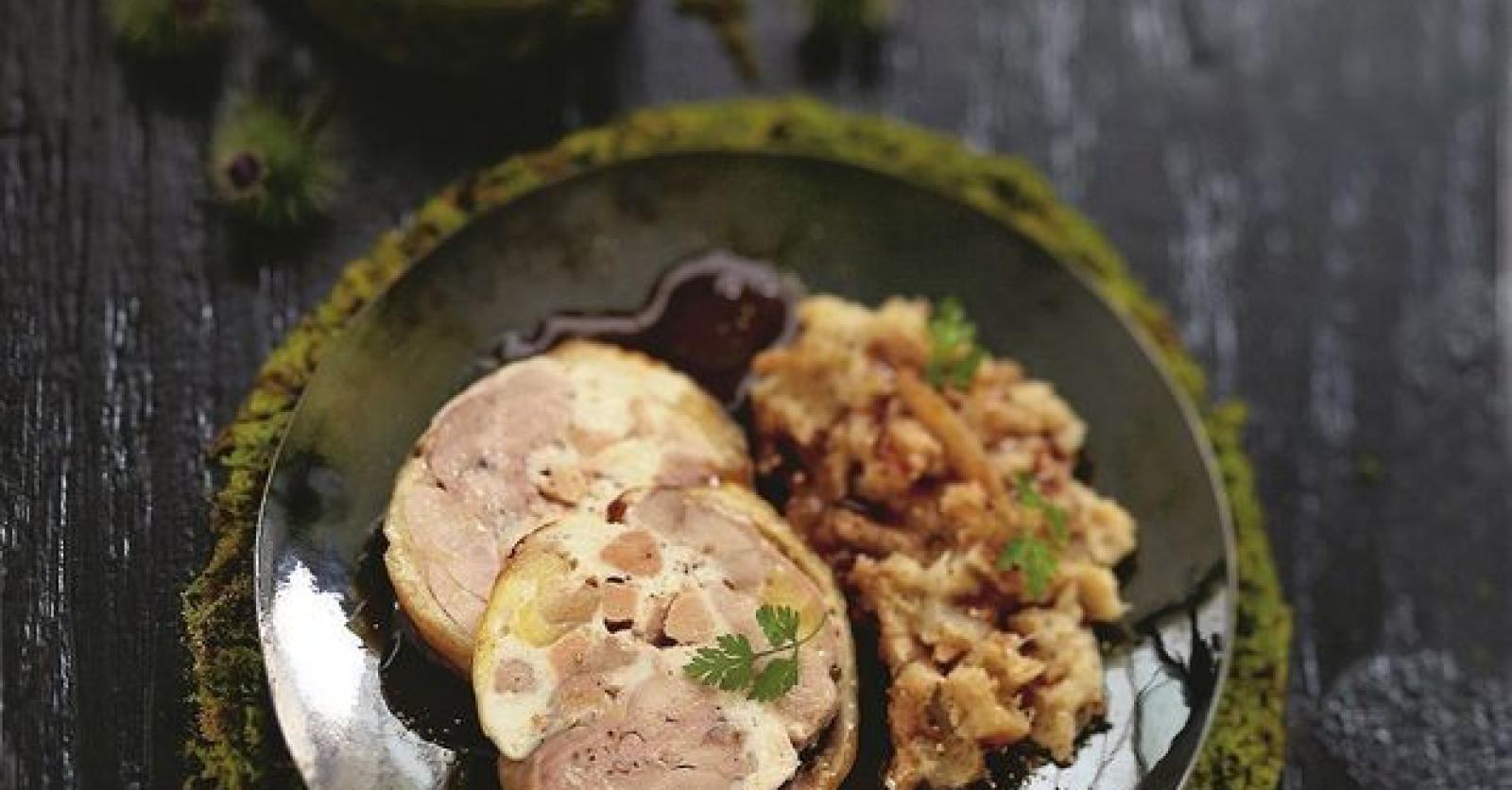 Rollade van fazant met puree van geroosterde schorseneren