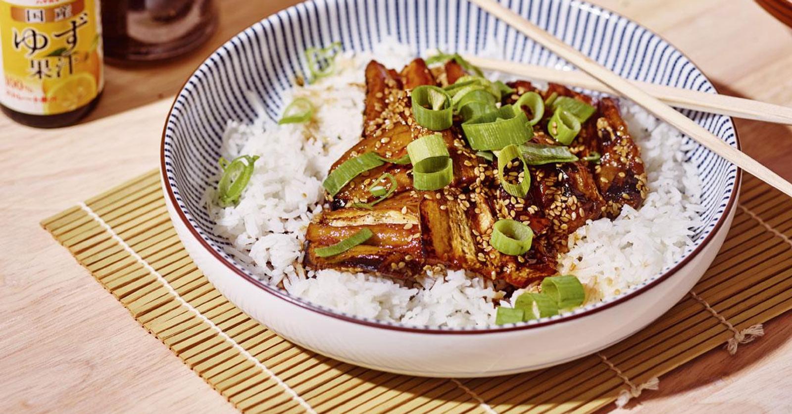 Recept voor luie fijnproevers: auberginerijstkom