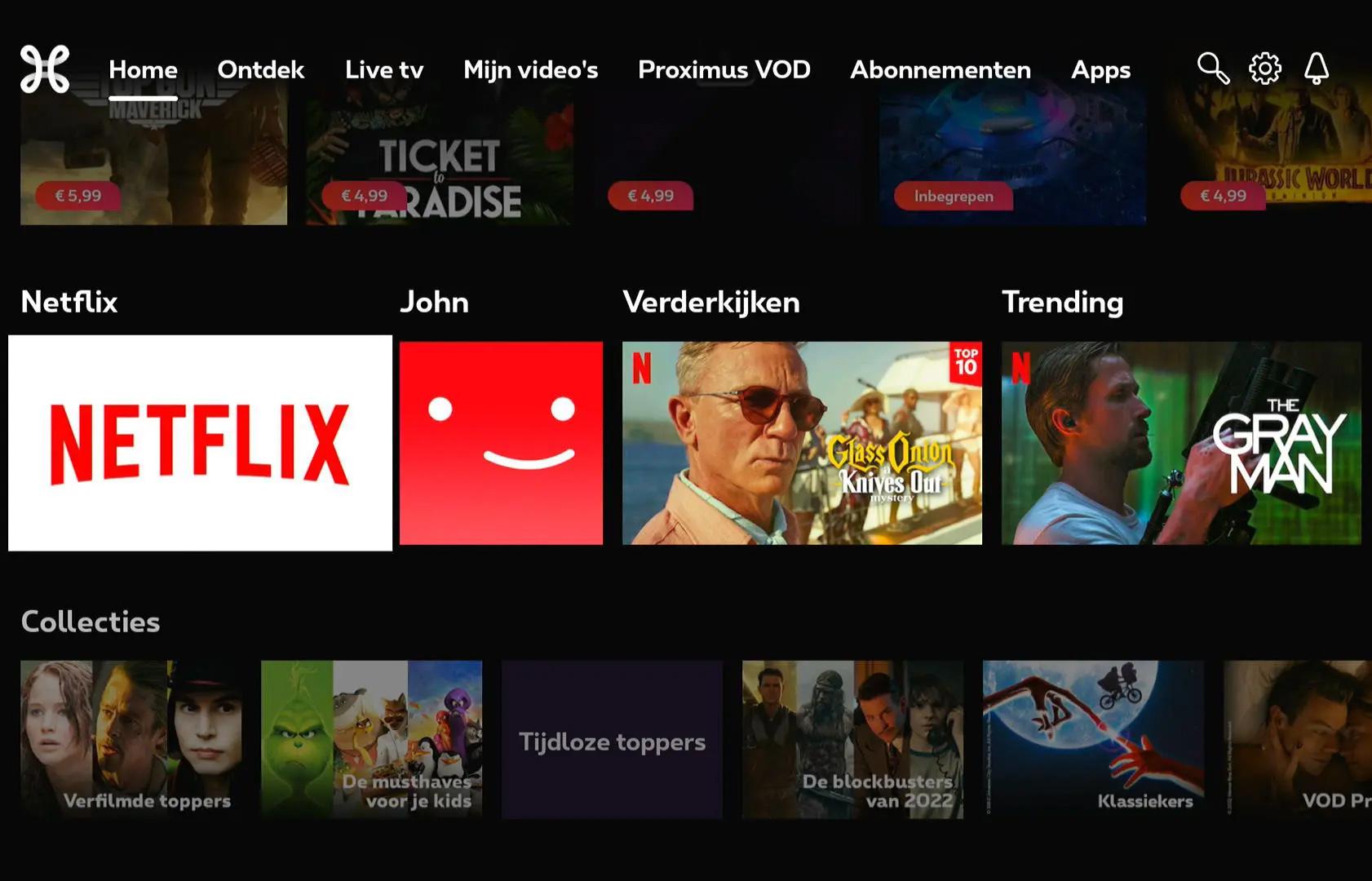 Proximus integreert Netflix dieper in Pickx-interface