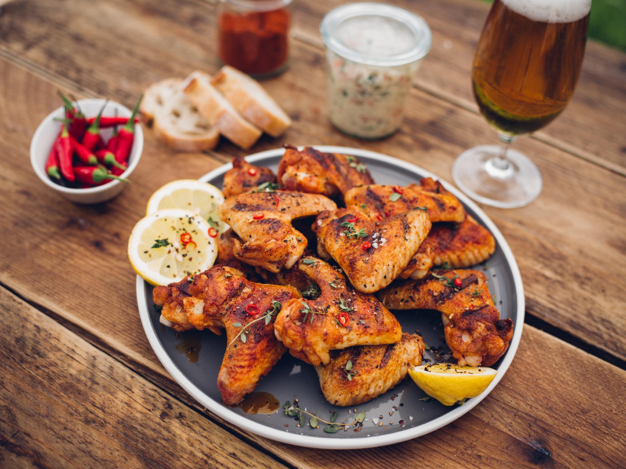 Gemarineerde kippenvleugels