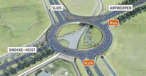 Aanleg van nieuwe rotonde in Knokke zorgt voor verkeershinder - KW.be