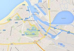 Volgens Google Maps ligt Stene knal in het centrum van Oostende - KW.be
