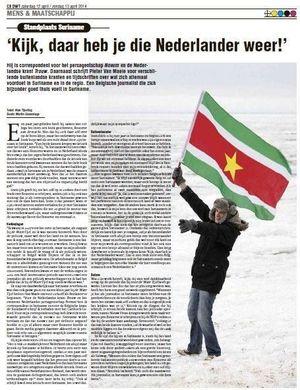 Oudste krant van Suriname wijdt volledige pagina aan jonge journalist ...