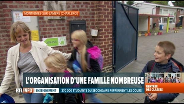 Rentrée des classes au pas de course pour cette famille de 8 enfants