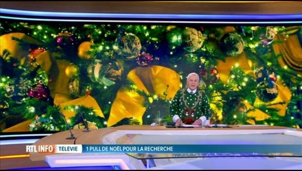 Luc Gilson enfile un pull de Noël pour la bonne cause