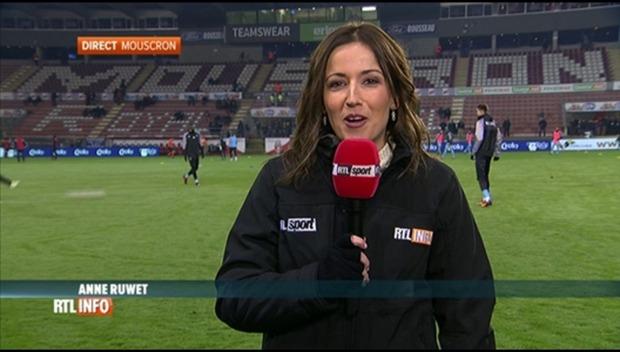Foot, Coupe de Belgique: Anne Ruwet présente Mouscron-Charleroi