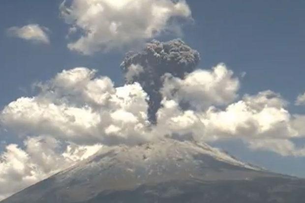 L'explosion d'un volcan en vidéo