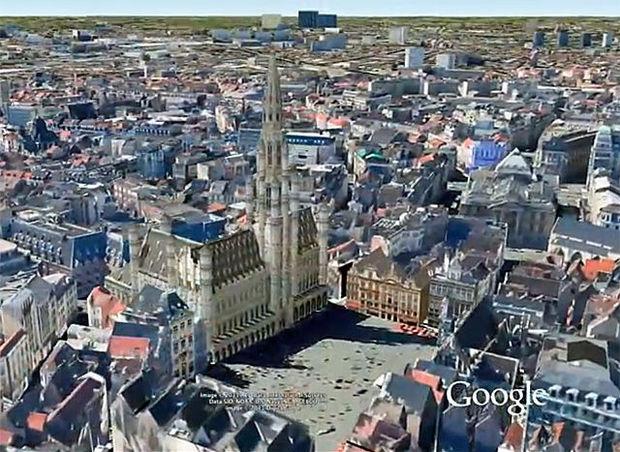Bruxelles en 3D sur Google Earth