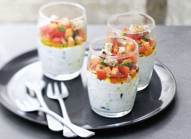 Faisselle aux légumes frais