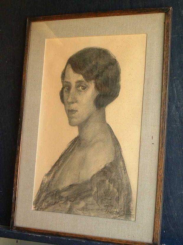 Portrettekening van Marie Ingels