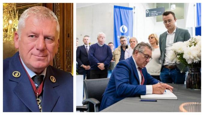 Burgemeester en schepenen tekenen rouwregister voor Brugs korpschef ...